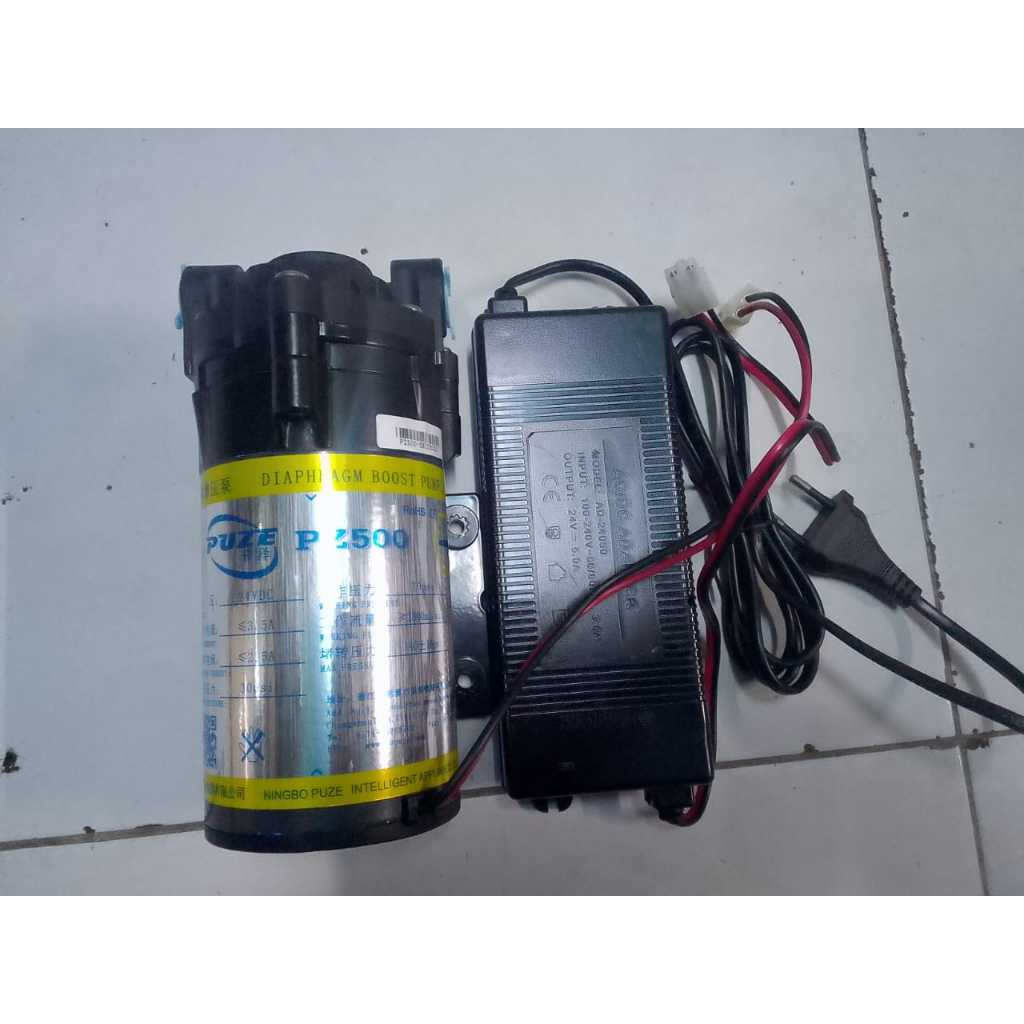 Jual Pompa RO 500Gpd 24Vdc with adaptor 5A RO pump 500 gpd BOOSTER PUMP ...