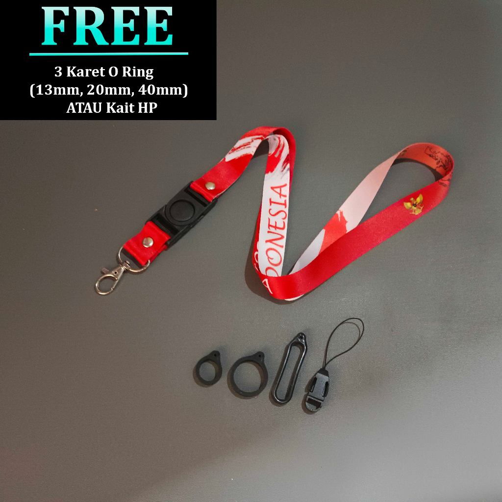 Jual Lanyard Indonesia Merah Putih - Tali Gantungan Handphone Nametag ...