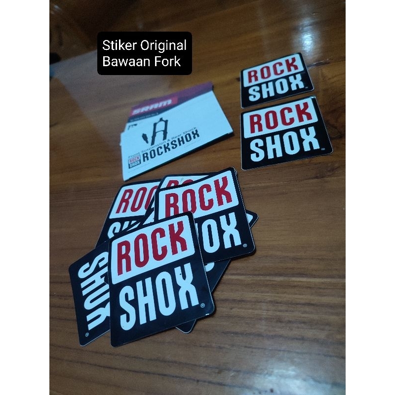 Jual stiker decal rockshox original bawaan fork baru | Shopee Indonesia
