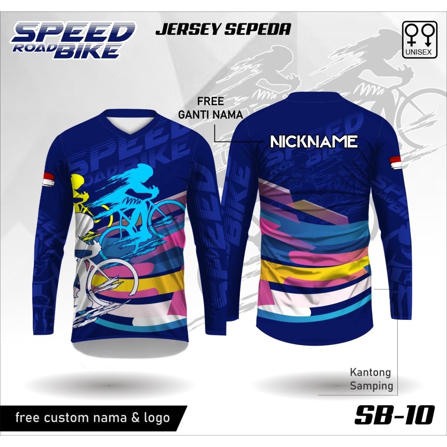 Jual Jersey sepeda baju gowes speed kaos bike lengan panjang free ...