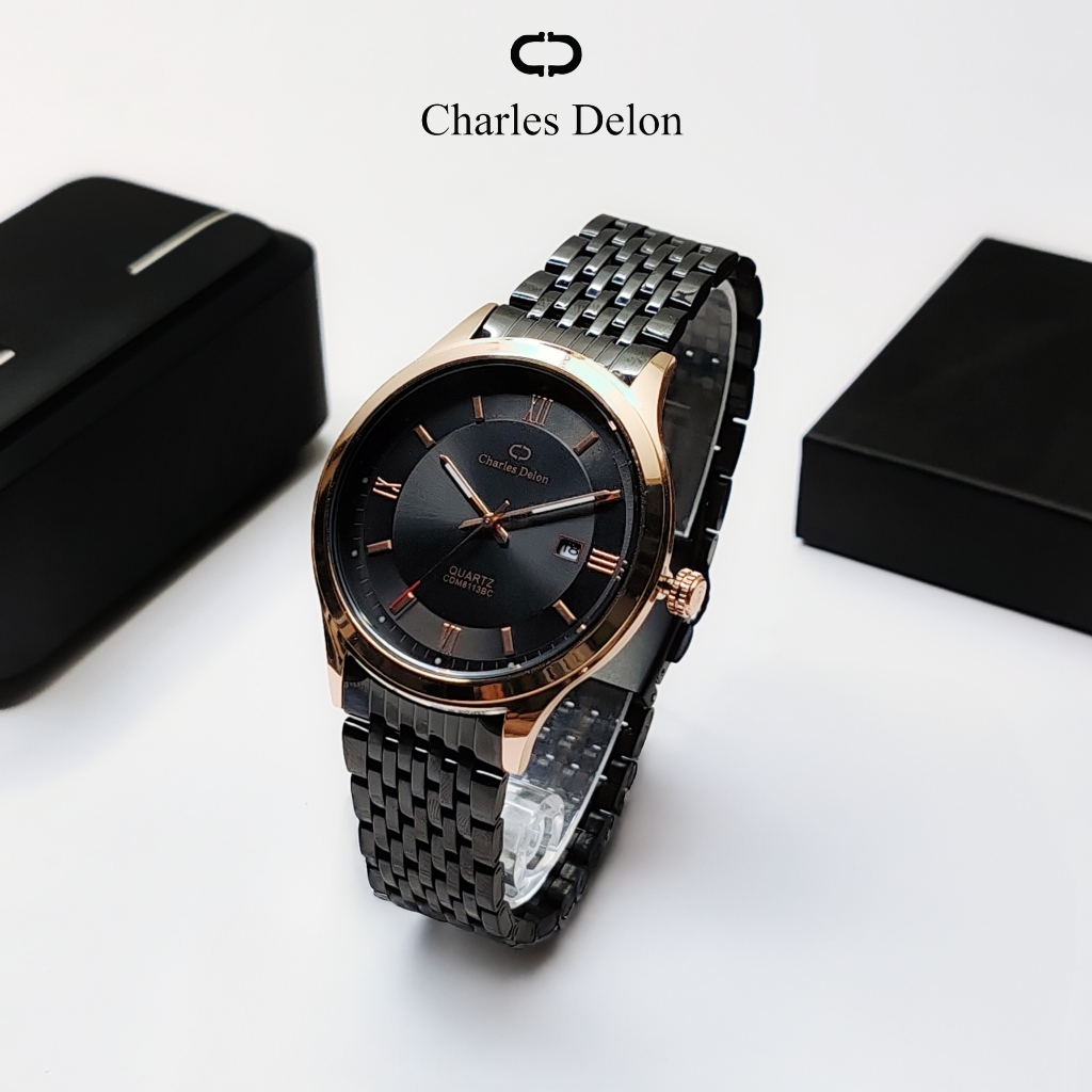 Jual Official CHARLES DELON Watch Free Box Original Jam Tangan Rantai ...