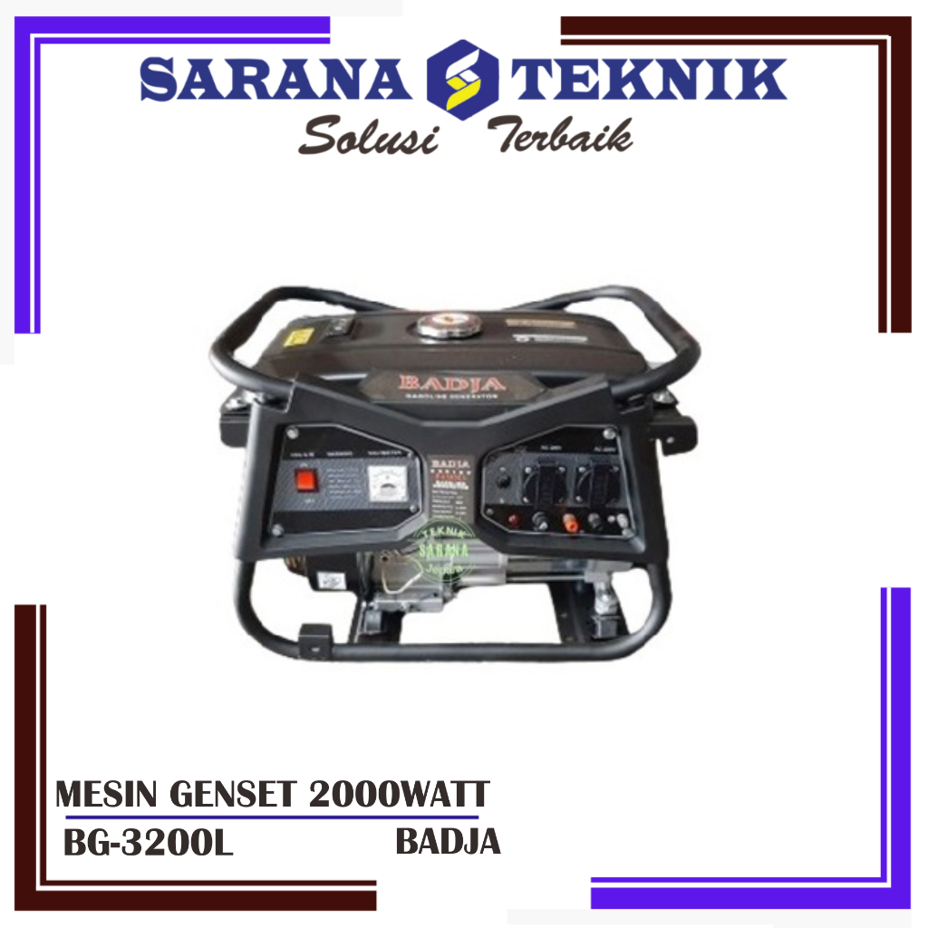 Jual MESIN GENSET 2000 WATT BADJA BG-3200 L | Shopee Indonesia