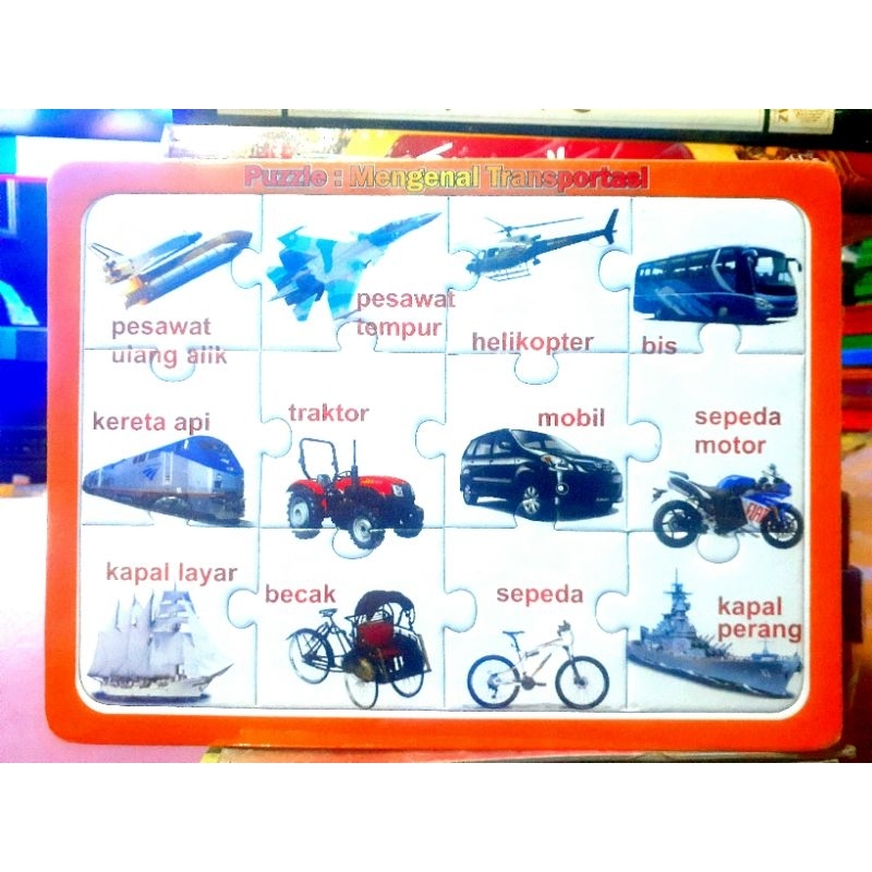 Jual PUZZLE PUZLE PUZEL MENGENAL TRANSPORTASI PAUD TK MAINAN EDUKASI ...