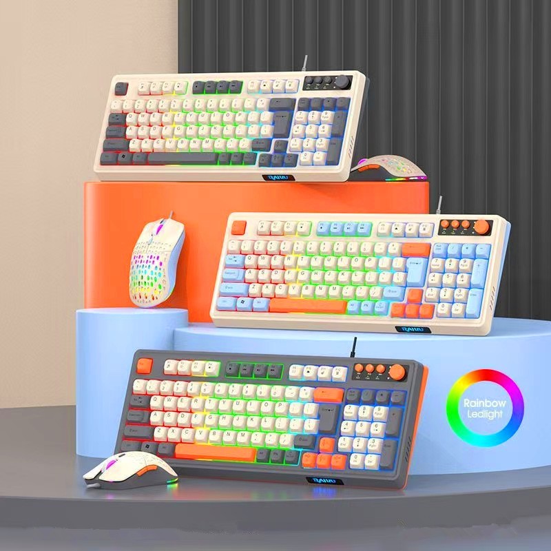 Jual High-quality Wired Keyboard Mouse Set Adjustable Silent Gaming ...