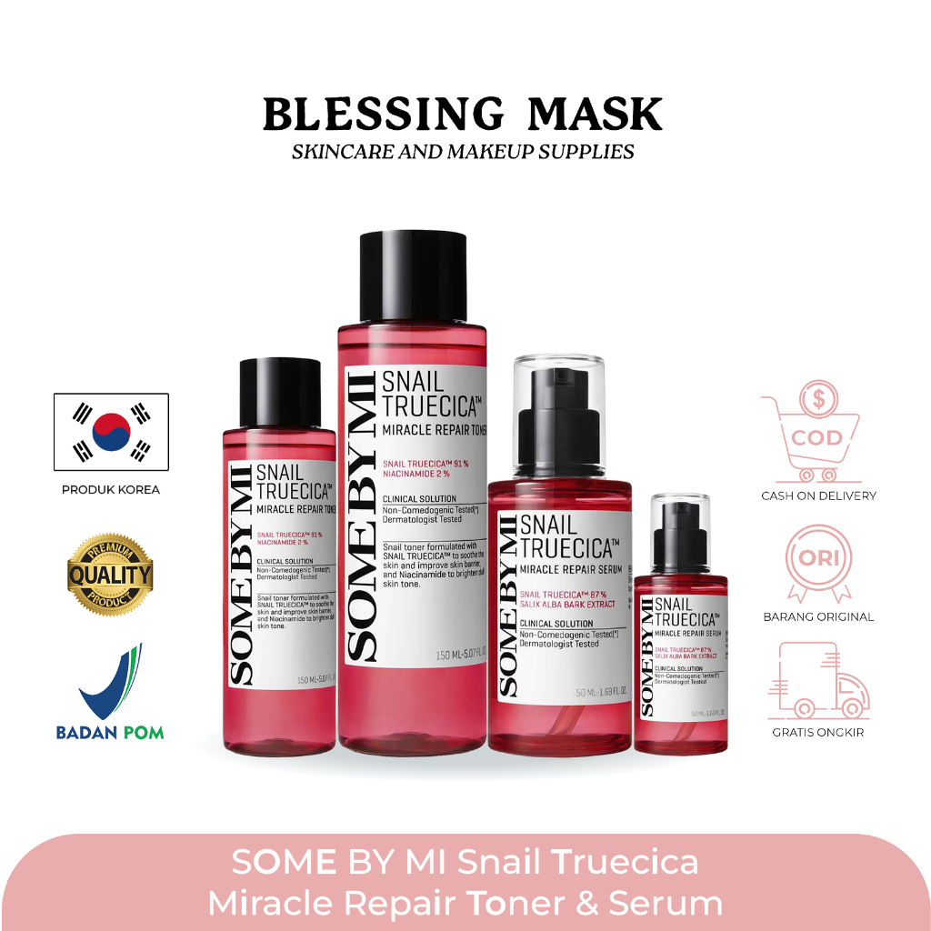 Jual SOME BY MI Snail Truecica Miracle Repair Toner 150mL | 30mL ...