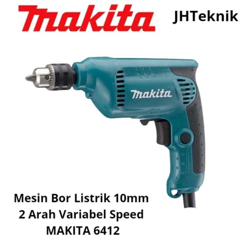 Jual JHTeknik Mesin Bor Listrik 10mm 2 Arah Variabel Speed MAKITA 6412 ...