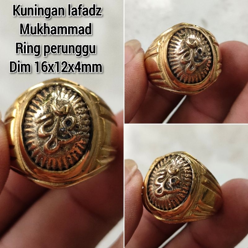 Jual CINCIN PRIA KUNINGAN LAFADZ MUKHAMMAD RING PERUNGGU | Shopee Indonesia