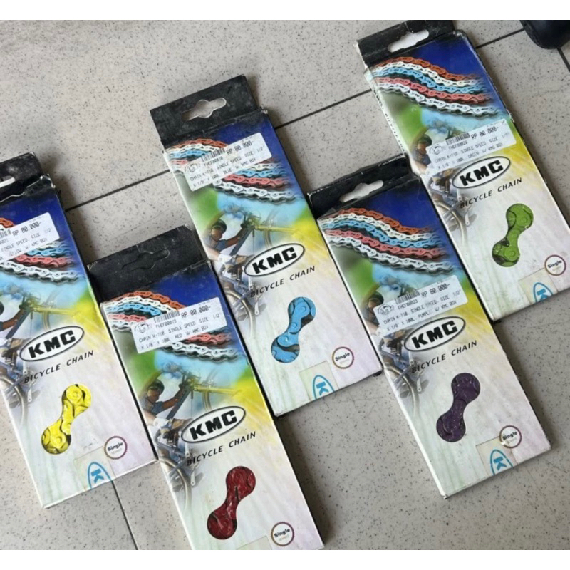 Jual RANTAI FIXIE KMC K710 SINGLE 1 SPEED UNGU KUNING HIJAU MERAH K 710 ...