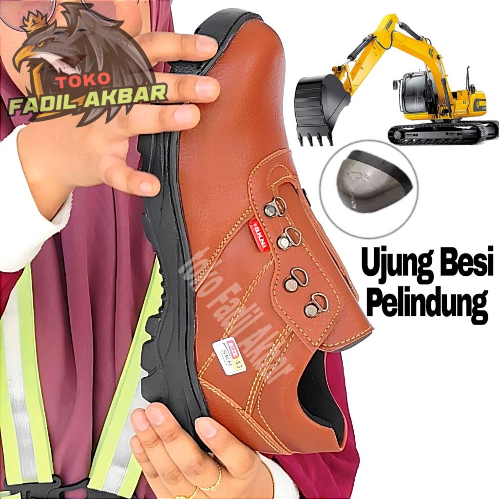Jual Sepatu safety SKn Bertali Ujung Besi Keselamatan Kerja Pabrik ...