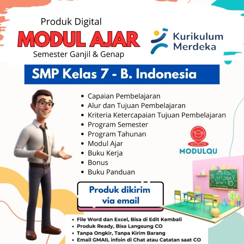 Jual Modul Bahasa Indonesia SMP/MTS Kelas 7 Kurikulum Merdeka | Shopee Indonesia
