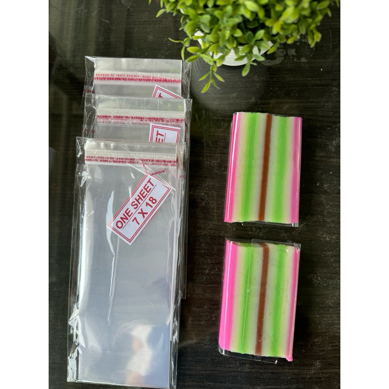 Jual Plastik Opp one sheet/selembar 7x18+lem tebal 24 micron (1 pack ...