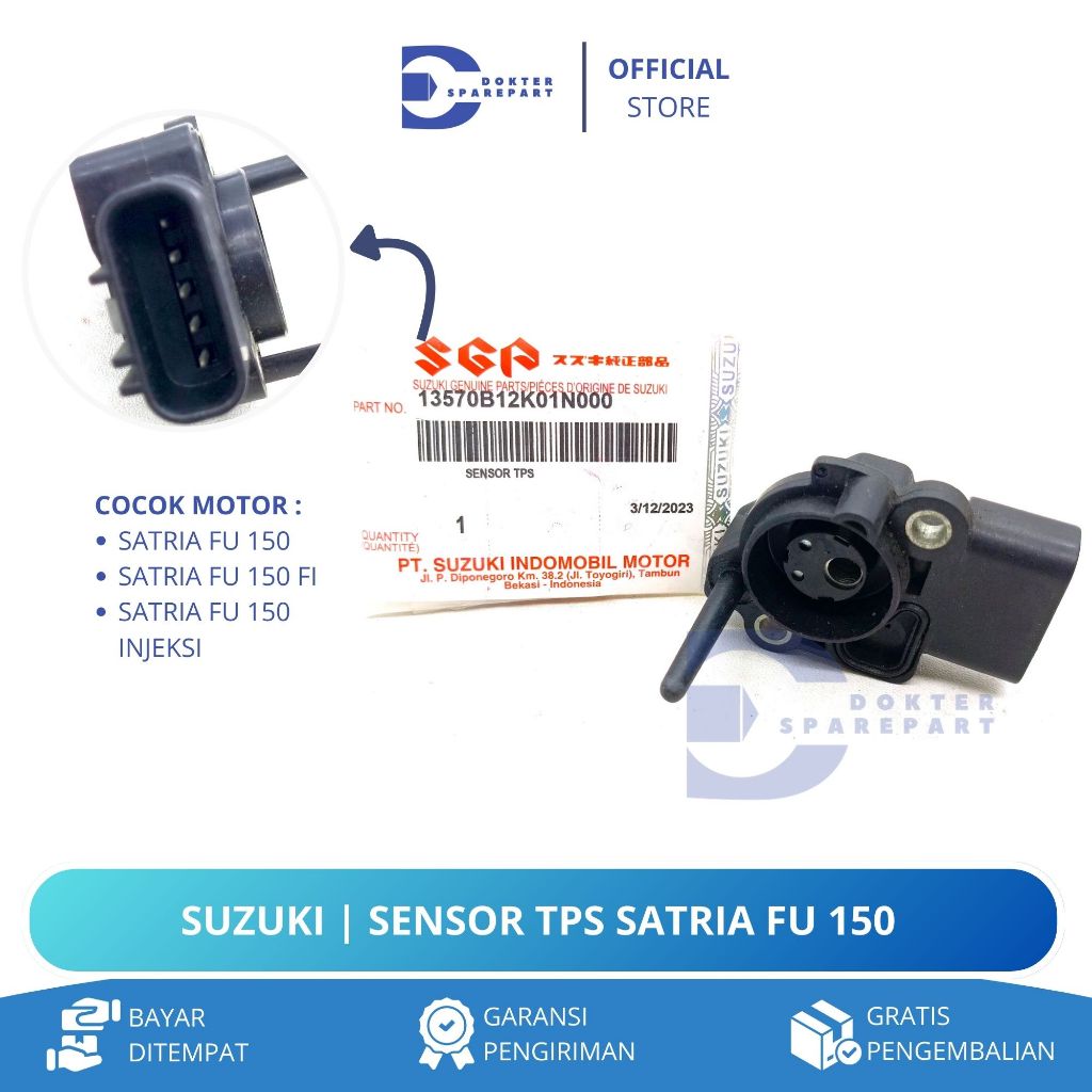 Jual SUZUKI SENSOR TPS THROTTLE BODY ASSY SATRIA FU 150 FI / SATRIA FU ...