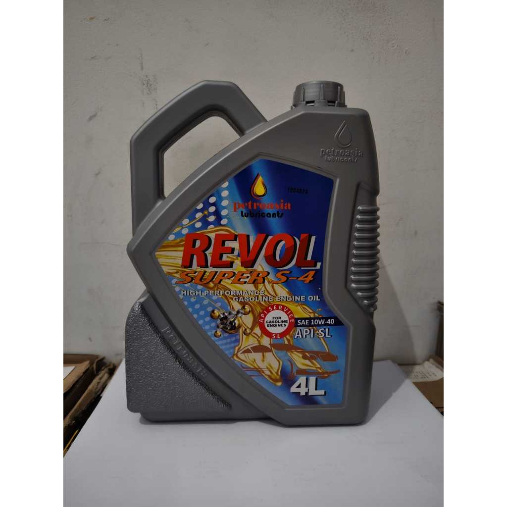 Jual Oli Mobil Revol Super S-4 SAE 10W-40 API-SL 4L Kemasan 4 Liter ...