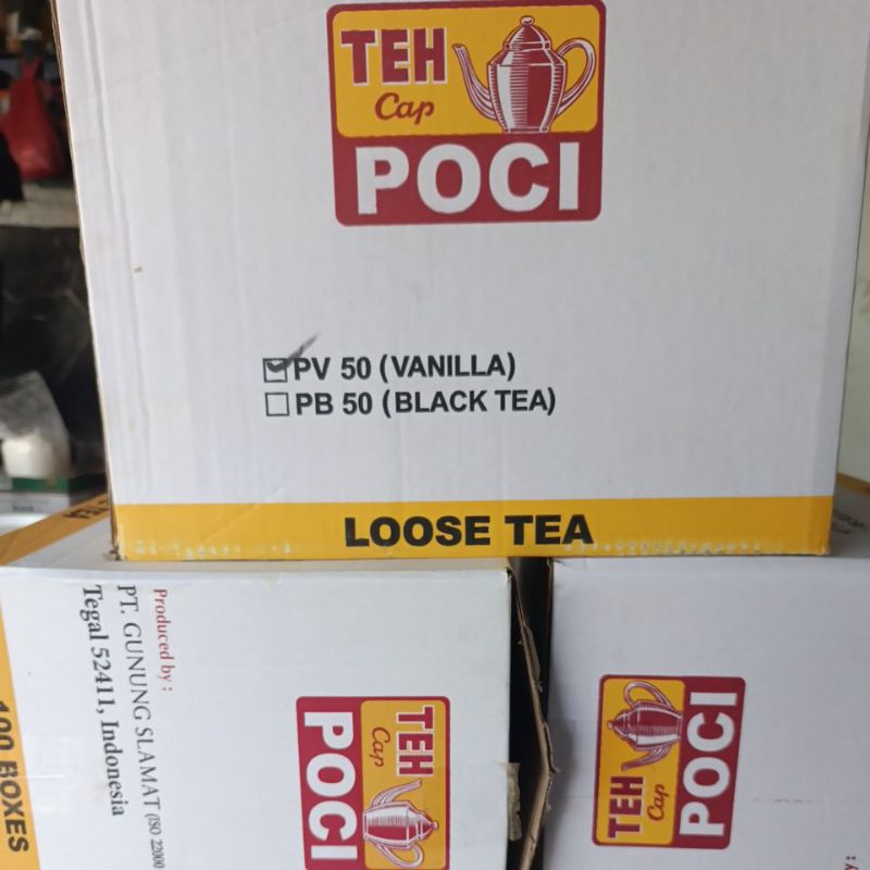 Jual 1 DUS / KARTON TEH POCI VANILLA AUR 50GR ISI 100 PCS | Shopee ...