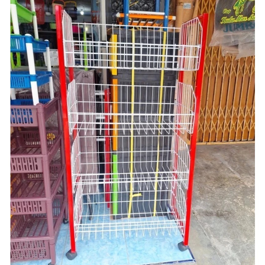 Jual RAK MINIMARKET - Roda / Rak Jualan Warung / Rak Ciki / Rak Chiki ...