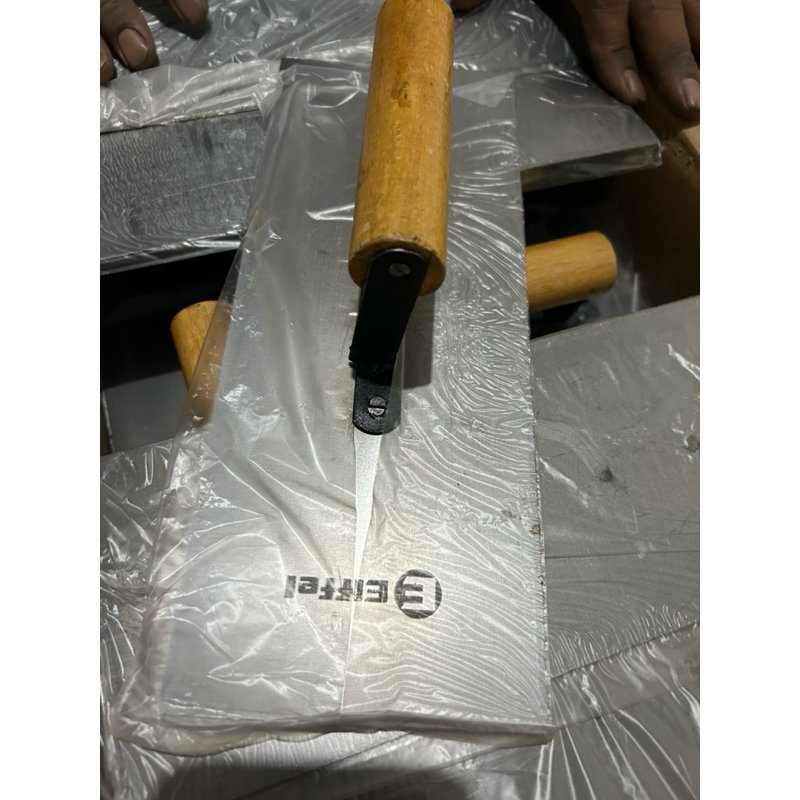 Jual (12 biji) Trowel roskam plat besi kasutan besi gagang kayu papak ...