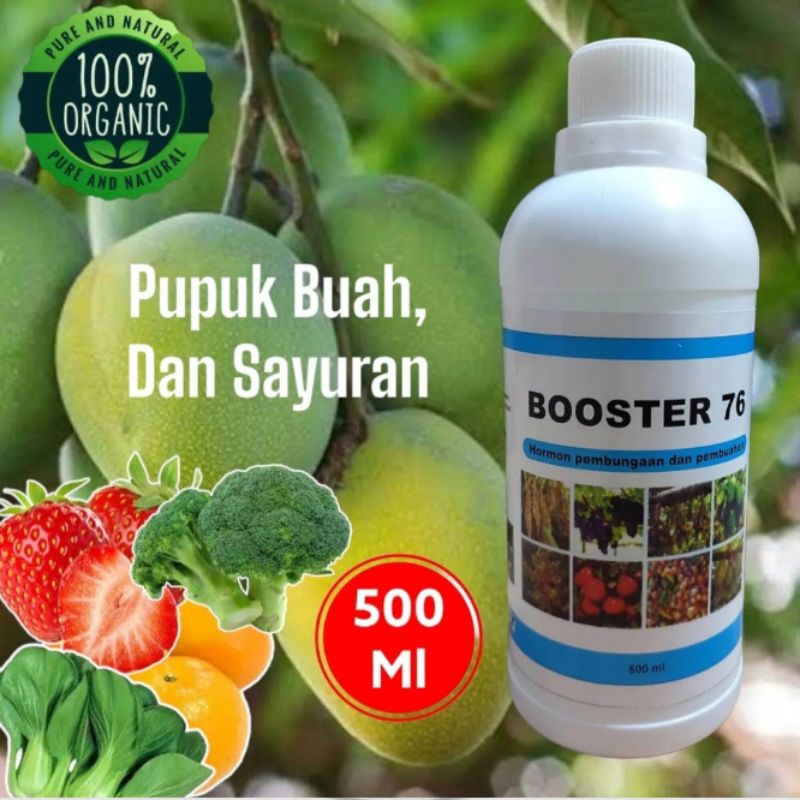 Jual Pupuk Pelebat Buah BOOSTER-76 500ml Pupuk Pembesar Buah Kemasan 500ml | Shopee Indonesia