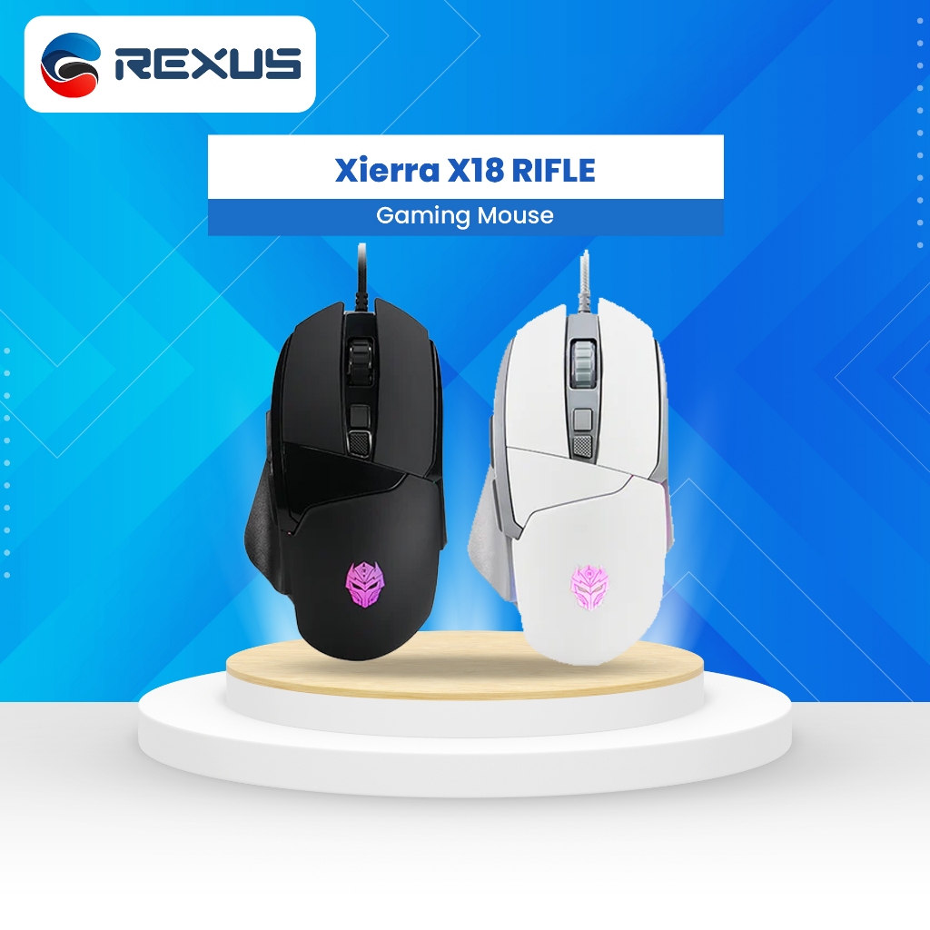 Jual REXUS X18 Mouse Gaming Xierra RIFLE RGB X-18 Wired USB 7200dpi ...