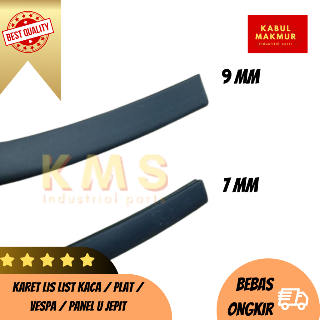 Jual Karet Lis List Kaca / Plat / Vespa / Panel U Jepit 9 mm | Shopee ...