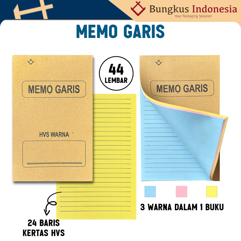 Jual Buku Memo Garis Warna/ Notebook / To Do List Buku Catatan | Shopee ...