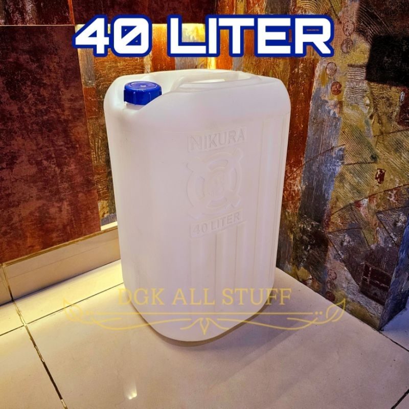 Jual Jerigen Jrigen Drigen Dirigen Putih BARU Plastik TEBEL 40 Liter 40 ...
