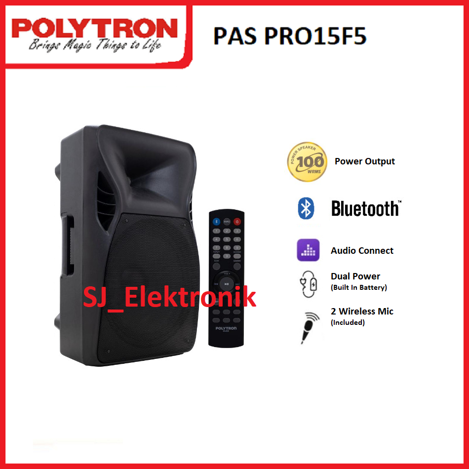 Jual POLYTRON PAS PRO15F5 Professional Portable Bluetooth Karaoke ...