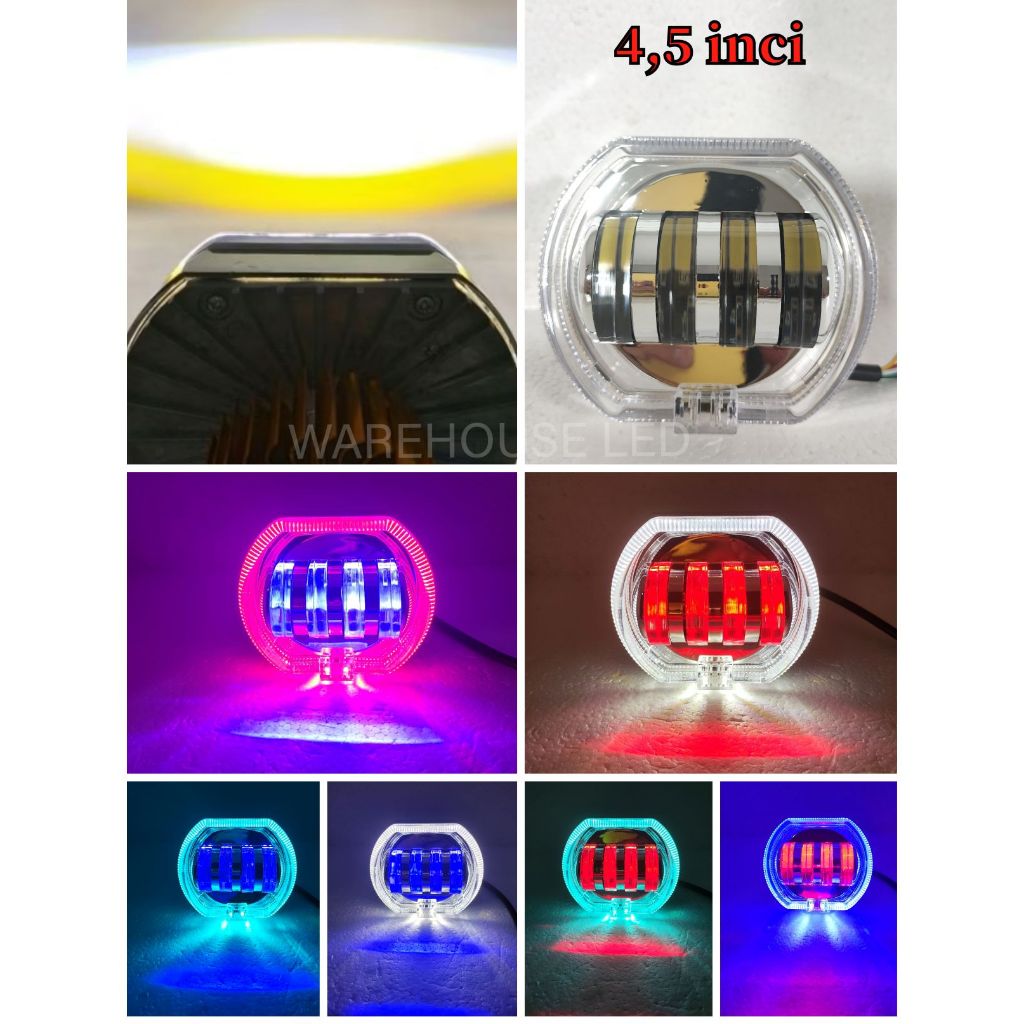 Jual Lampu Biled Projie 4 Lensa 8D 4.5 Inch Lampu Depan Biled Projie ...
