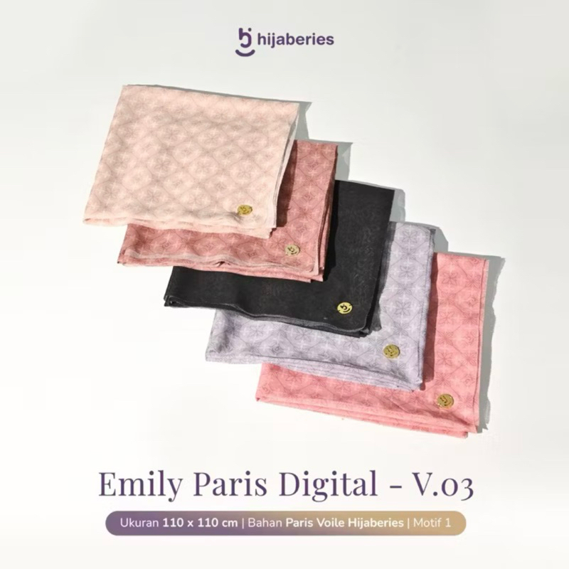 Jual Hijaberies Motif Emily Paris Digital Jilbab Segi Empat 110x110 ...