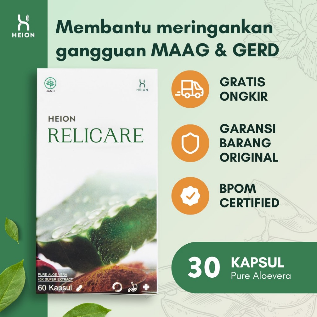 Jual Heion Relicare 30 KAPSUL @500mg Membantu Meringankan Gangguan ...