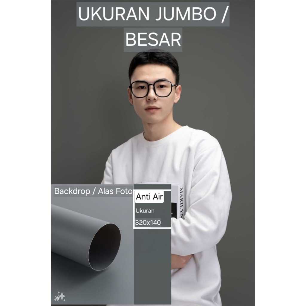 Jual Background / Backdrop Foto 320x140 cm Alas Foto Produk Polos Kulit ...