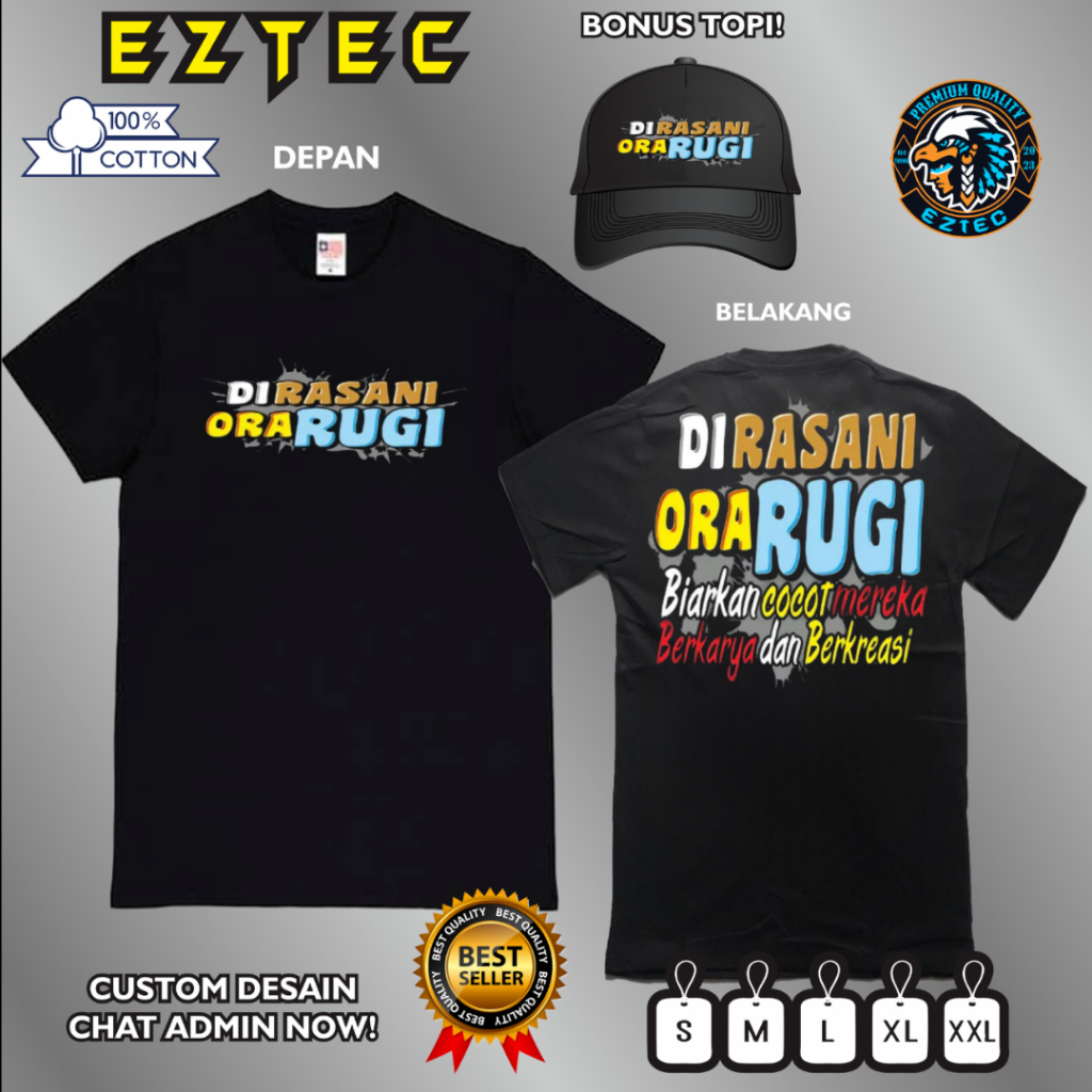 Jual KAOS KATA KATA DIRASANI ORA RUGI BIARKAN COCOT MEREKA BERKARYA DAN ...