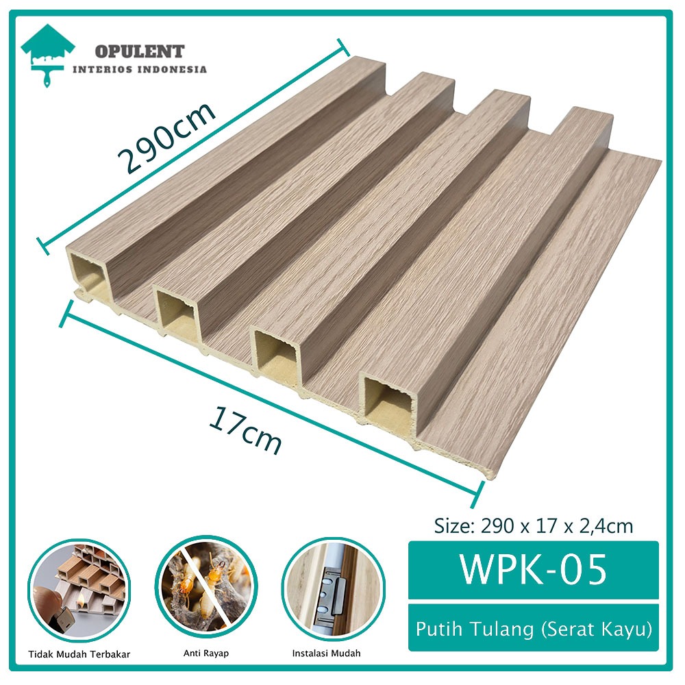 Jual Wood WPC Wall panel 2.9Meter*16Cm Dekorasi Dinding Anti Rayap Dan Anti Air WPC Aestetic ...