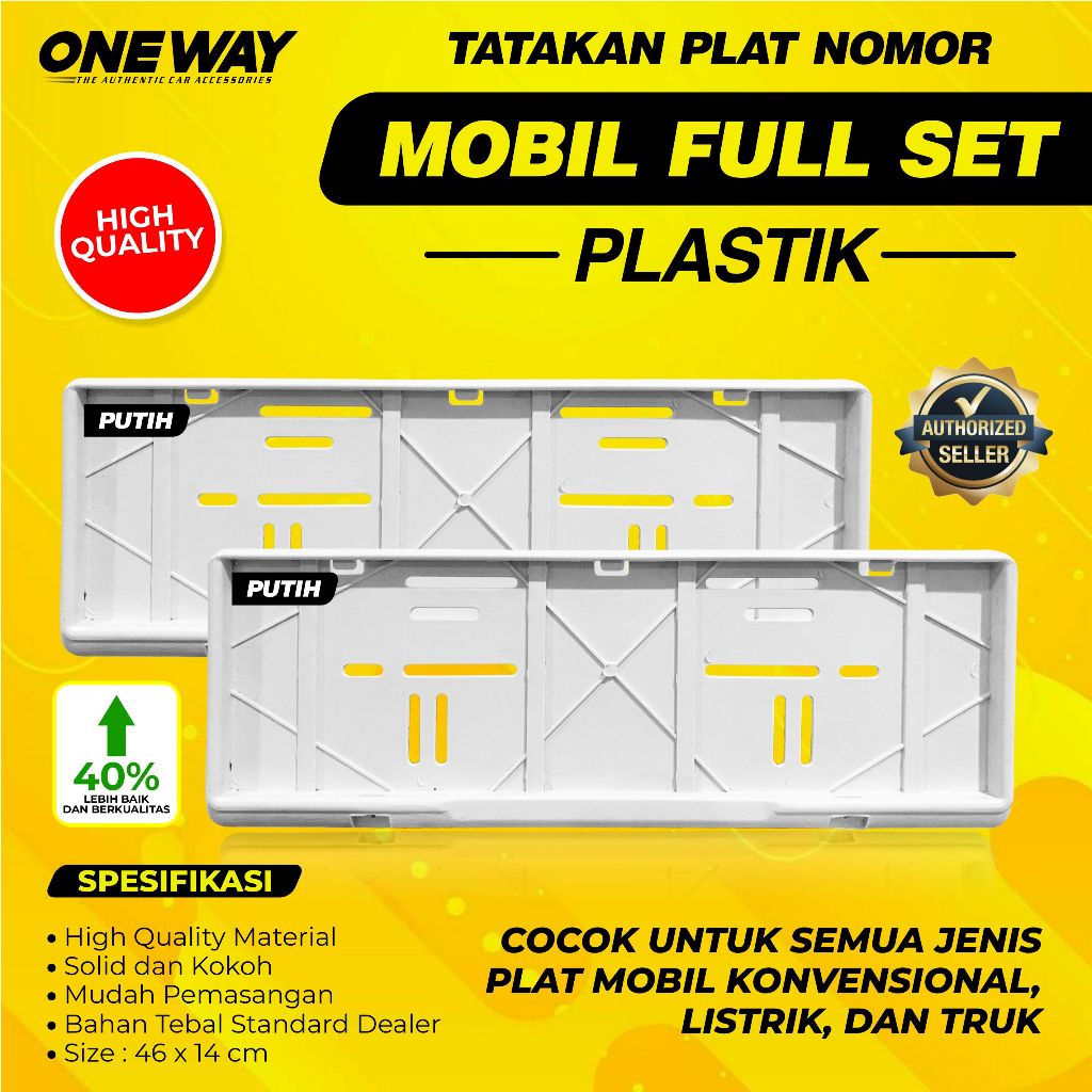 Jual OneWay Tempat Dudukan Plat Nomor Mobil Frame Cover Tatakan Plat ...