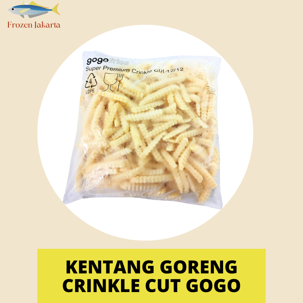 Jual Kentang Goreng Crinkle Cut Gogo 1 Kg French Fries Beku Frozen Jakarta | Shopee Indonesia