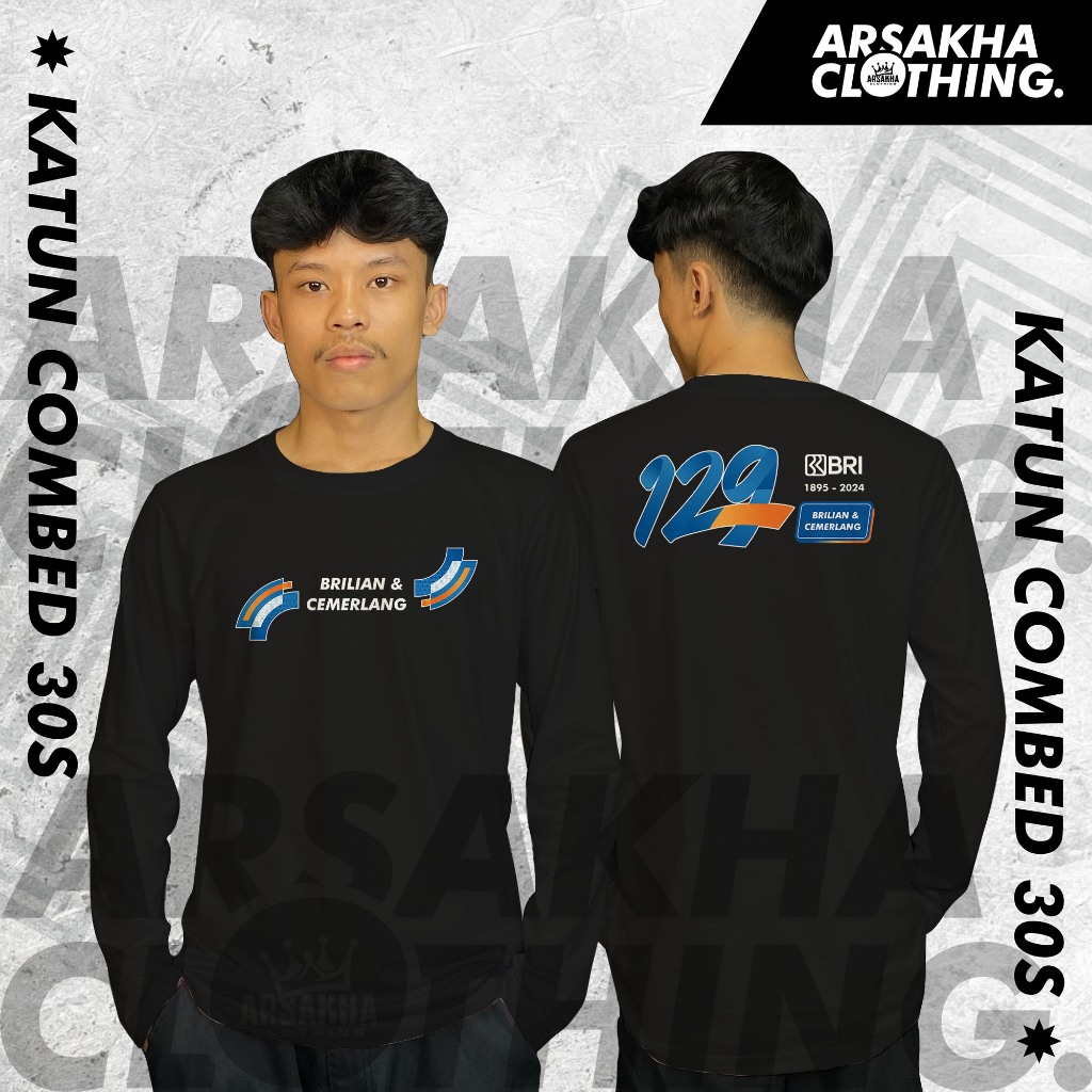 Jual Kaos Lengan Panjang Hut BRI KE-129 2024 Brilian dan Cemerlang BRI ...