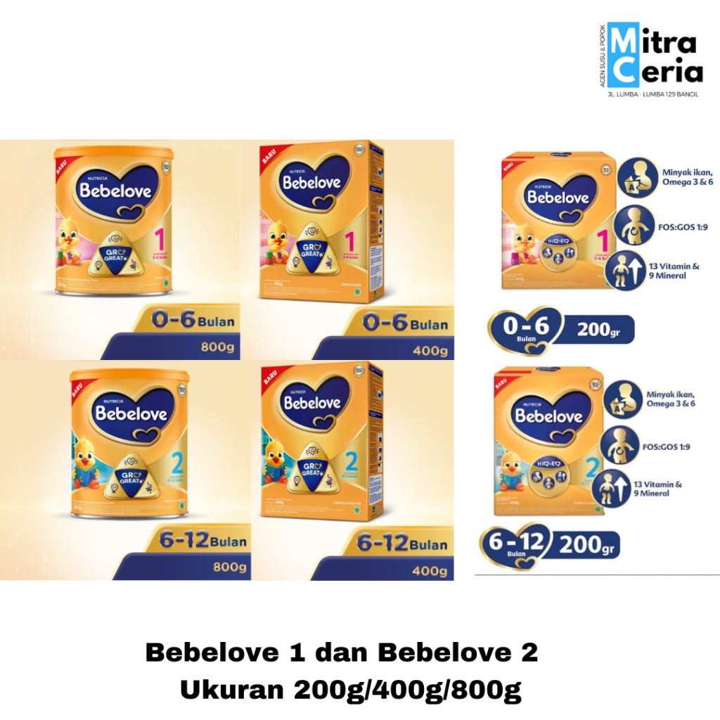 Jual Bebelove 1 dan Bebelove 2 - Kemasan 200g/400g/800g | Shopee Indonesia