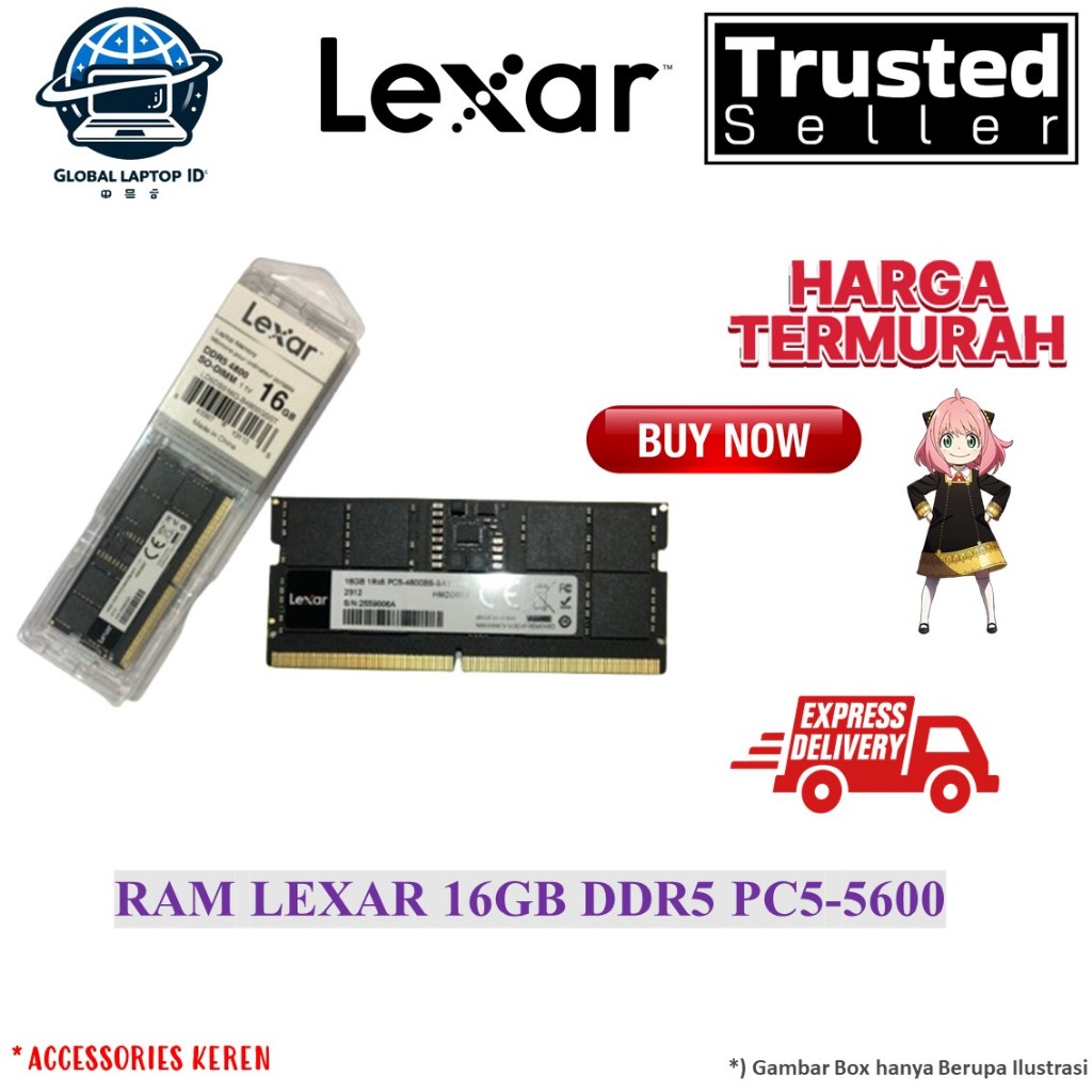 Jual SODIMM RAM LEXAR 16GB DDR5 4800 MHZ | Shopee Indonesia