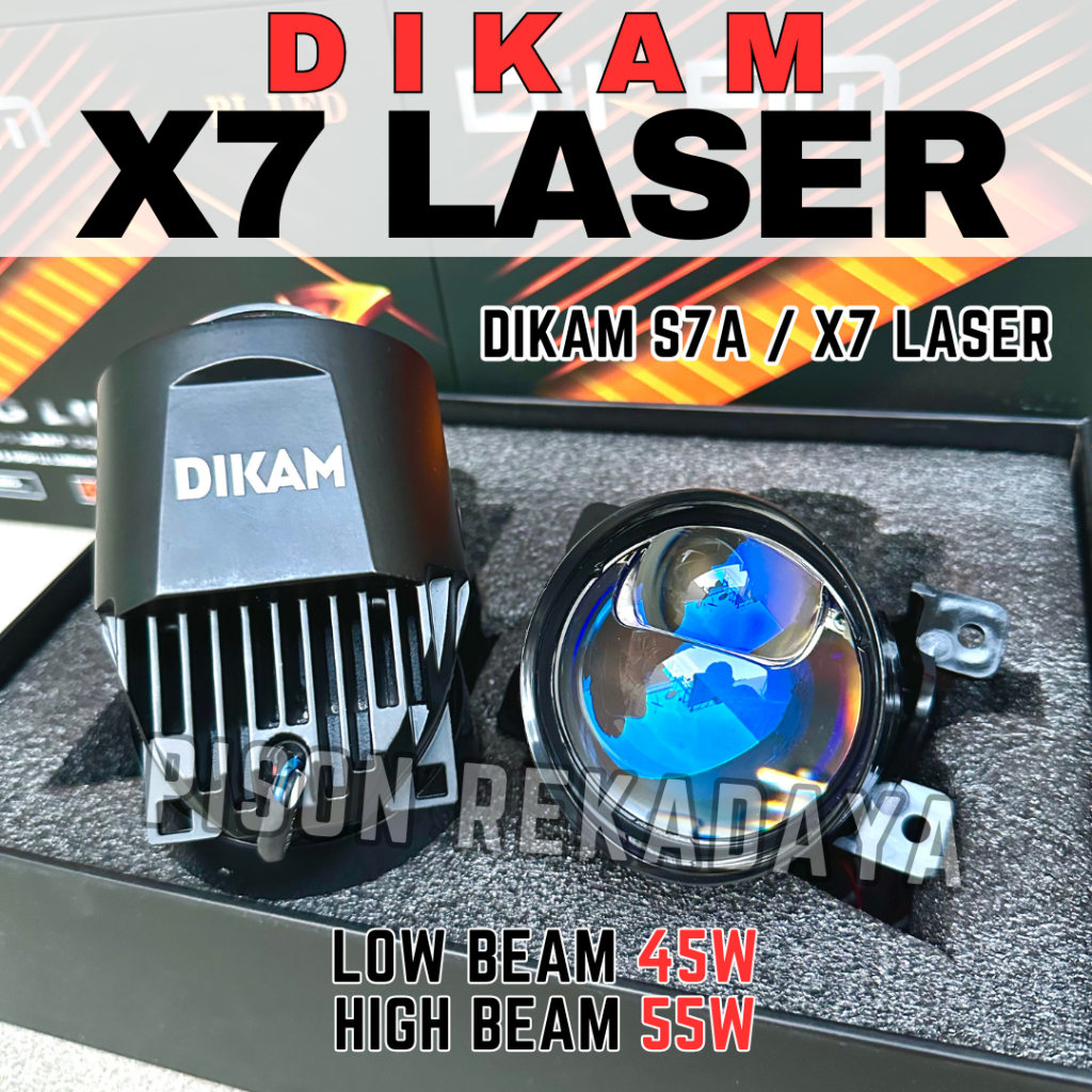 Jual Foglamp BILED Projector DIKAM X7 S7 LASER Lampu Kabut DIKAM S7A ...