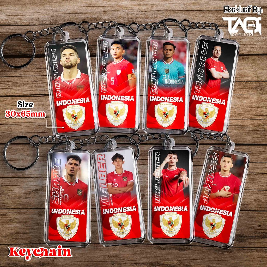 Jual Keychain Kado Spesial Gantungan Kunci Akrilik Timnas Indonesia ...