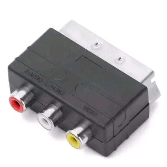 Jual Scart AV to 3 RCA Audio Video Adaptor Converter Jack Jek Konverter ...