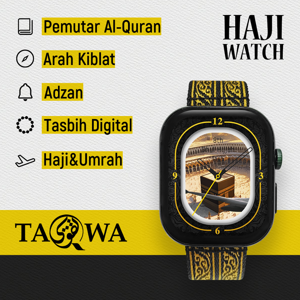 Jual TAQWA Quran Smart Watch | Haji&Umrah | Adzan Reminder | Al-Qur'an ...
