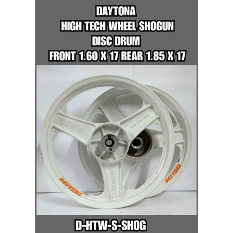 Jual peleg DAYTONA VELG PELEG HIGH TECH SHOGUN MODEL DISC DRUM | Shopee ...