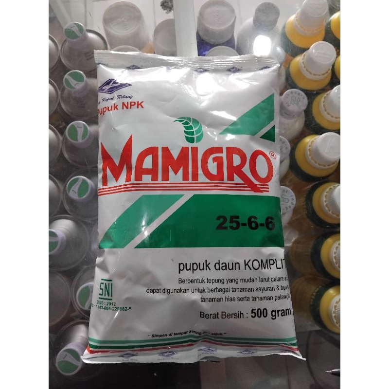 Jual Pupuk NPK Mamigro Hijau (25-6-6)/NPK pupuk daun 100gr | Shopee ...