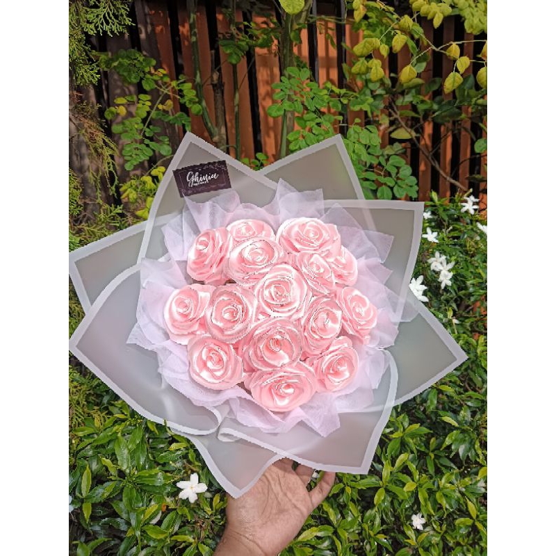 Jual Buket Bunga | Buket Bunga Pita Satin | Buket Bunga Satin Besar ...