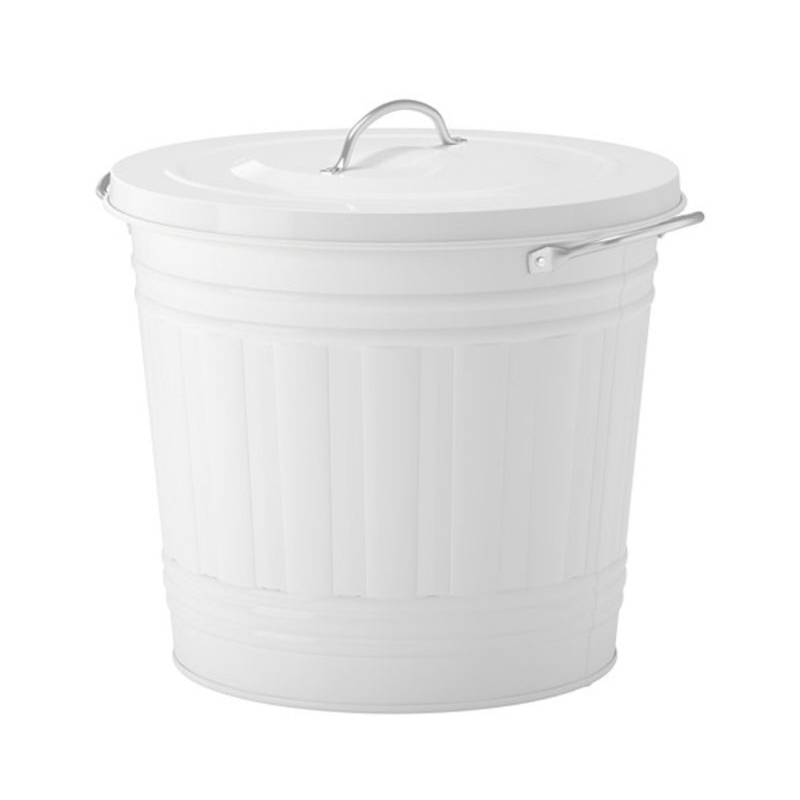 Jual Knodd tempat sampah dengan tutup putih 16L,ember putih, wadah ...