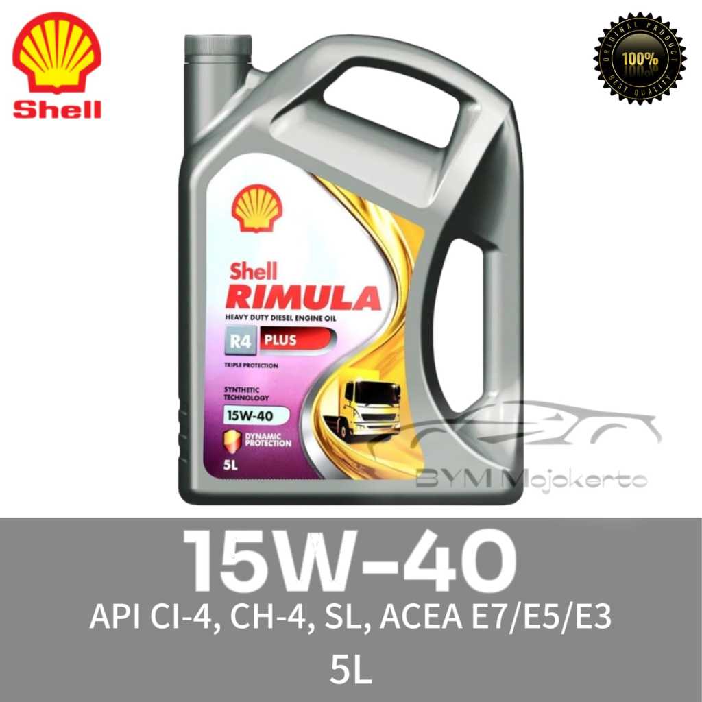 Jual Oli Mesin Diesel SHELL RIMULA R4 PLUS 15W-40 5L | Shopee Indonesia