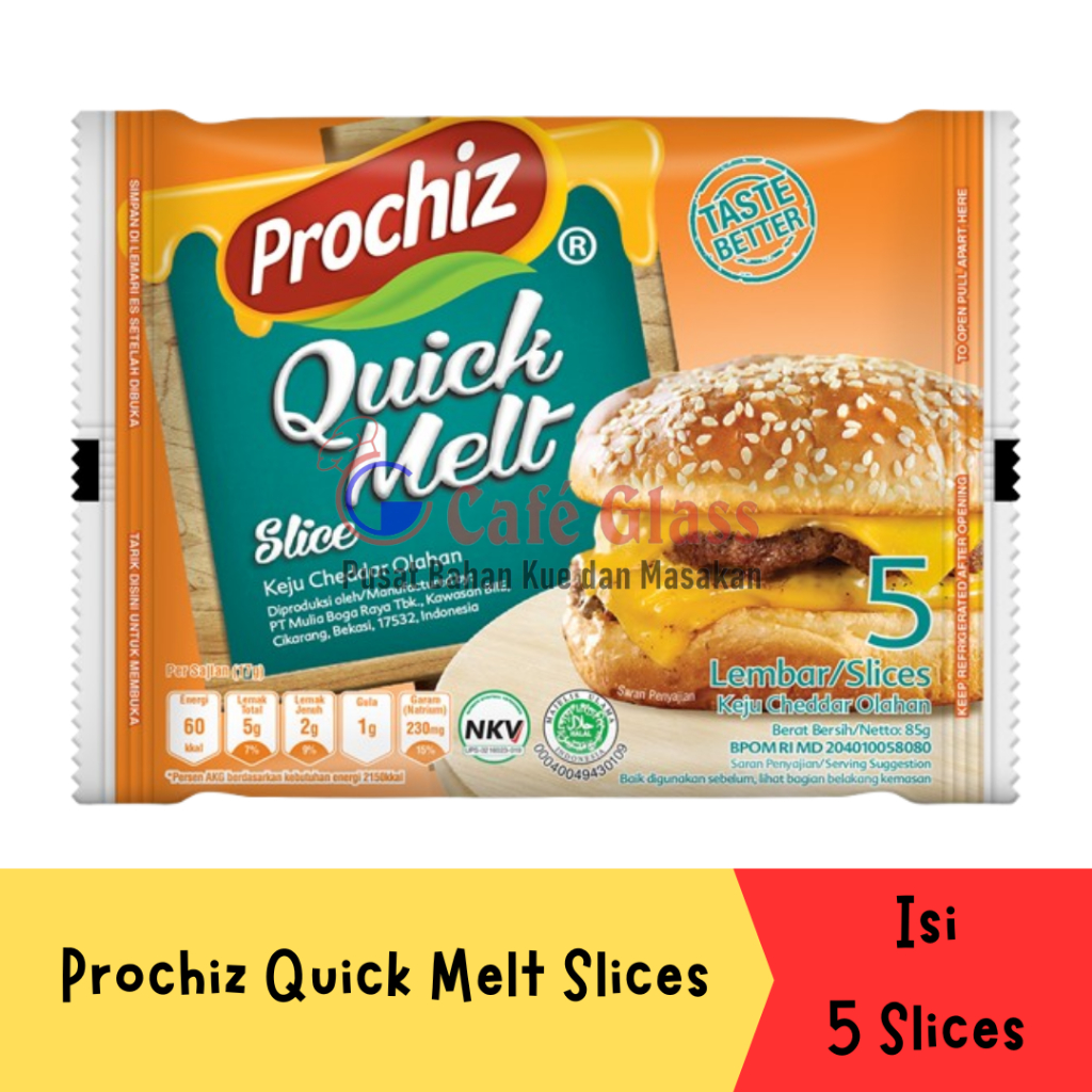 Jual Prochiz Quick Melt Slice / Keju Melt Lembaran Isi 5Lembar | Shopee ...