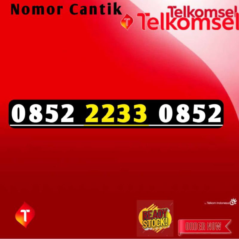Jual KARTU PERDANA NOMOR CANTIK TELKOMSEL KARTU AS 0852 2233 0852 | Shopee Indonesia