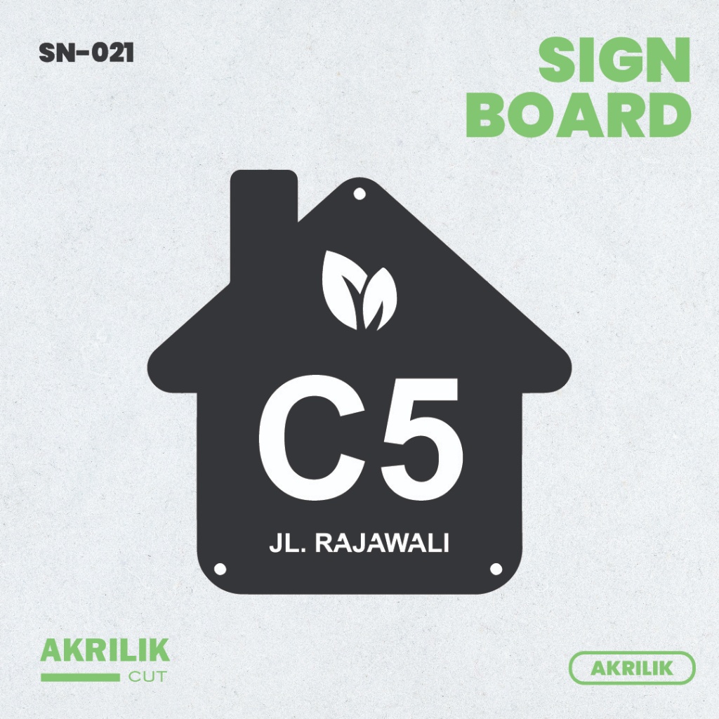 Jual Nomor Rumah Alamat Logo Rumah Minimalis Papan Alamat Akrilik Kost ...