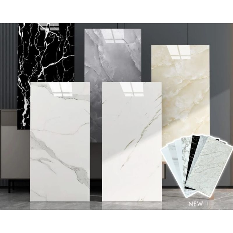 Jual Stiker dinding marble vinyl UK 30cm x 60cm tebal 0.3mm | Shopee ...